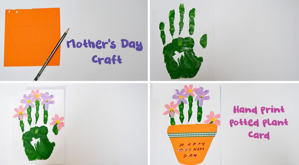 Mother's Day Hand Print Potted Plant Card - Picniq Blog