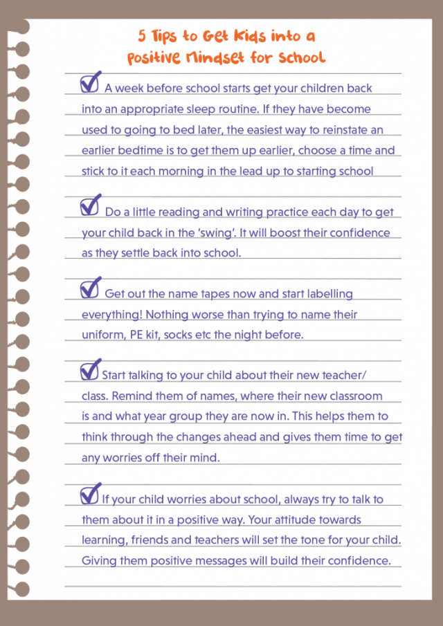 5 Tips to get kids into a positive mindset for school - Picniq Blog